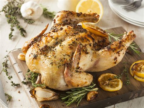 Poulet rôti au citron et à l ail Recette de Poulet rôti au citron et