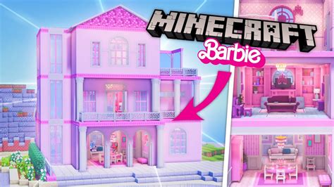 I Built A Detailed Barbie Dream House In Minecraft Youtube