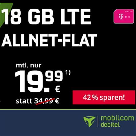 Green LTE Telekom Netz Mit 18 GB LTE Nur 19 90 Mtl