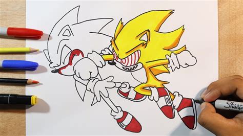 CÓMO DIBUJAR a FLEETWAY SONIC VS SONIC EXE YouTube