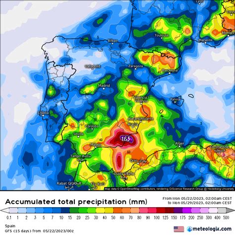 Pronóstico de lluvias a siete días contundentes mapas de precipitación