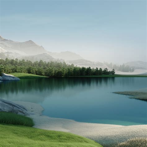Landscape Wallpaper K Windows Lake Forest Daytime