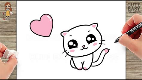 How To Draw A Cute Cat Very Very Easy YouTube