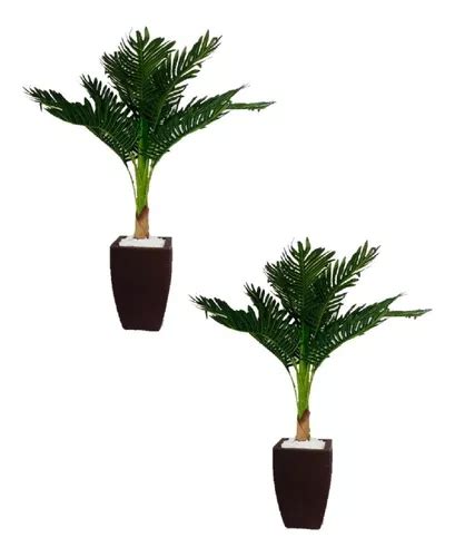 Planta Artificial Coqueiro Imperial Vaso Marrom Unid