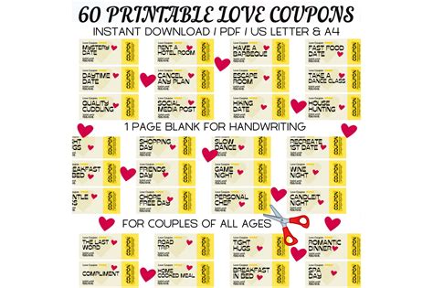 Blank Printable Love Coupons For Him