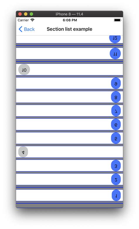 SectionList Inverted SectionList Headers Are Sticky At The Top