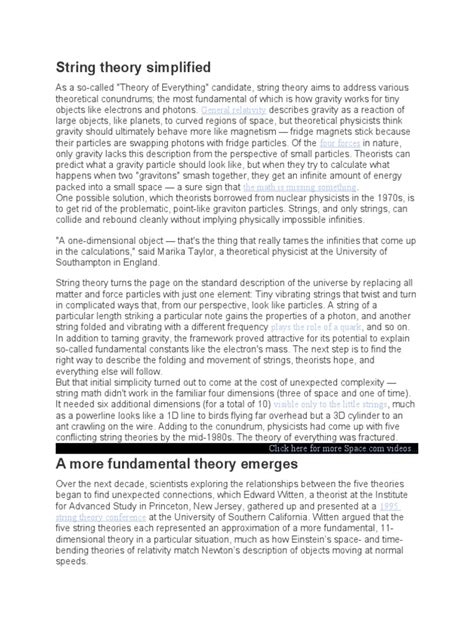 string theory simplified general relativity pdf string theory particle physics