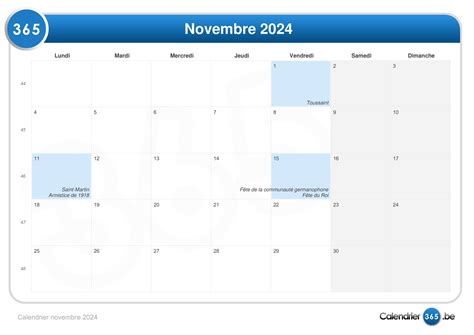 Calendrier Du Mois De Novembre 2024 À Imprimer calendrier coupe du