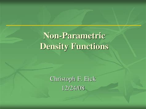 ppt non parametric density functions powerpoint presentation free download id 3439754