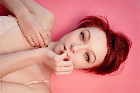 Portrait Of Beautiful Redhead Caucasian Female By Stocksy Contributor
