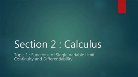 gate engineering maths limit continuity and differentiability ppt