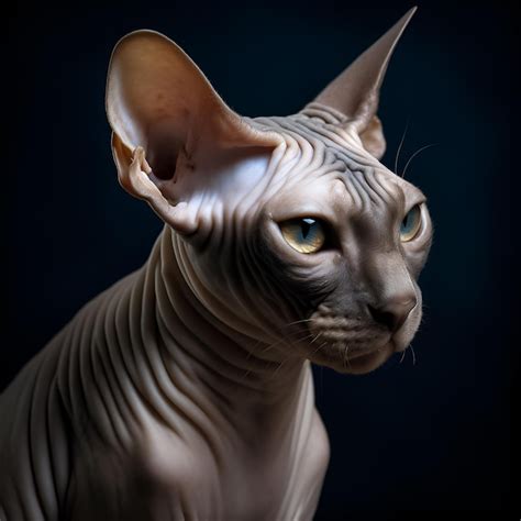 Un Gato Con Fondo Azul Y Fondo Negro Foto Premium