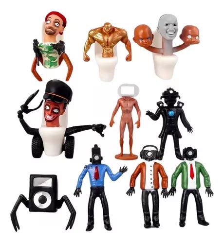 Skibidi Toilet Juguetes Speakerman Camara Set 10 Figuras Meses Sin