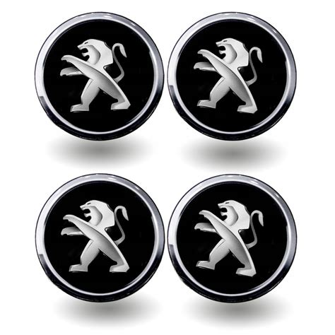 Emblematy Naklejki na Kołpaki Felgi Znaczek Dekielki Peugeot do