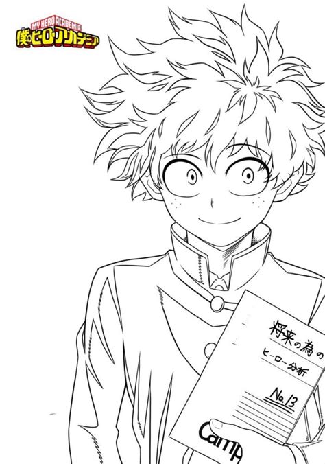 Dibujos de Deku para colorear 60 Páginas para colorear gratis