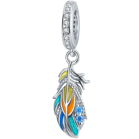 CHARMS PIÓRKO srebro 925 zawieszka koralik S925 WatchMe Moda Sklep