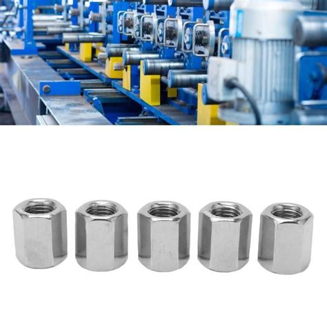 Minifinker Écrou d accouplement hexagonal argenté M16 Lot de 5 écrous d