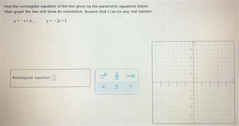 solved find the rectangular equation of the line given by