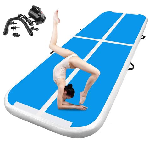 Fbsport Blue 4m 13ft Inflatable Air Track Tumbling Gymnastic Mat Floor