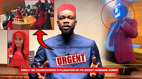 Déclaration du Président Ousmane SONKO Procès Adji Sarr Ousmane Sonko