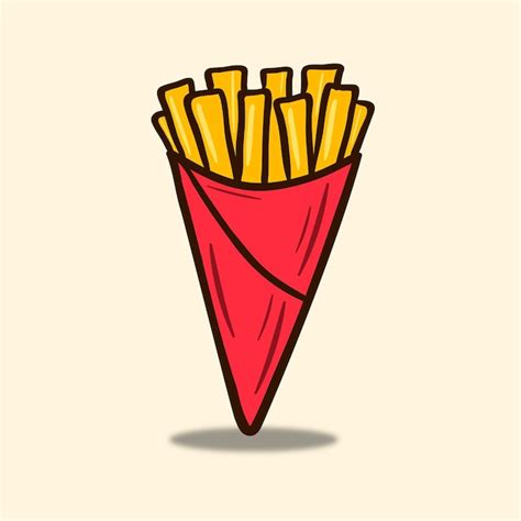 Illustration Vectorielle De Frites Vecteur Premium