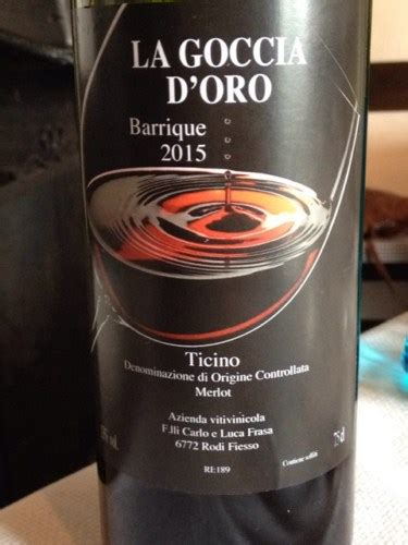 2015 Carlo E Luca Frasa Merlot Ticino Vivino US