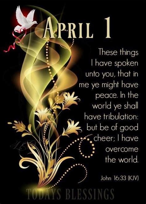 April Bibleverseoftheday Todaysblessings April Quotes April St