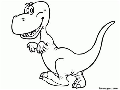 T Rex Colouring Pages Clip Art Library