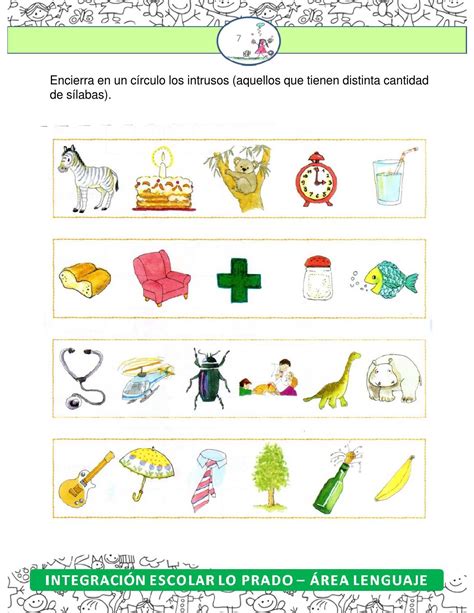 90 FICHAS PARA TRABAJAR LA CONCIENCIA FONOLÓGICA Imagenes Educativas