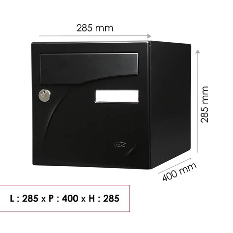 Boite aux lettres Préface 2 portes noir RAL 9005 mat Leroy Merlin