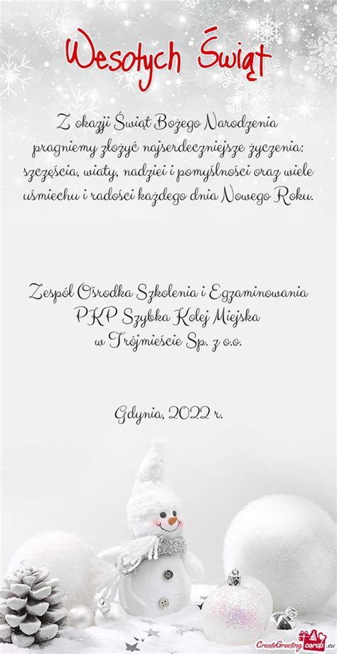 Pragniemy złożyć najserdeczniejsze życzenia szczęścia wiaty nadziei