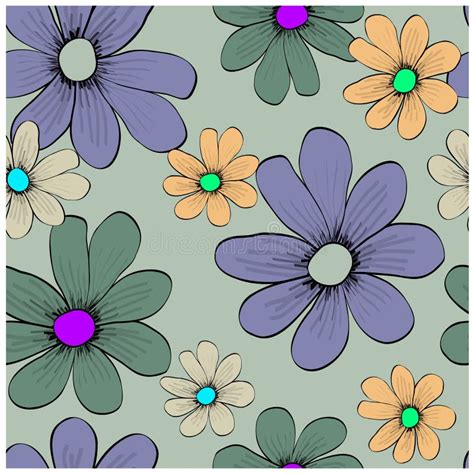 Bello Arte De Papel Patrón Transparente Con Flores Ilustración
