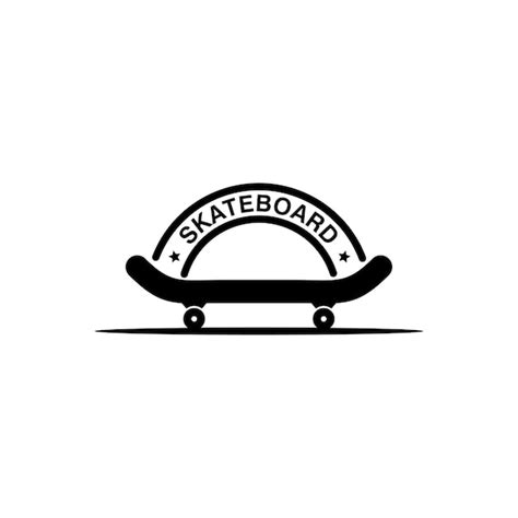 Diseño de logotipo de deporte extremo de patineta Vector Premium