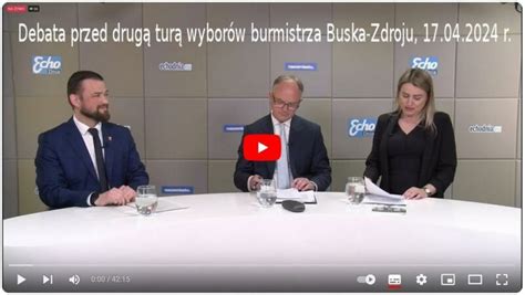 Wybory 2024 Debata kandydatów na burmistrza Buska Zdroju Michał