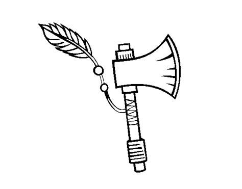 Dibujo De Hacha India Para Colorear Dibujos Net