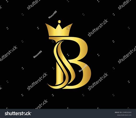 Initial Letter B Royal Beauty Crown Stock Vector Royalty Free