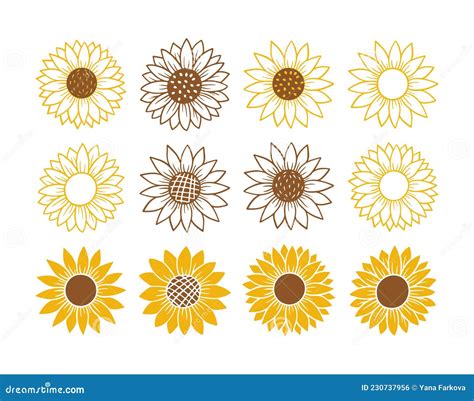Icono Simple De Girasol Ilustración Vectorial De Silueta De Flores