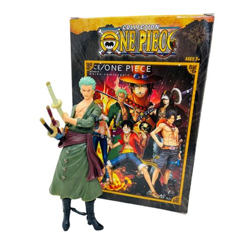 Boneco Roronoa Zoro One Piece Caixa Action Figure Anime Estátua