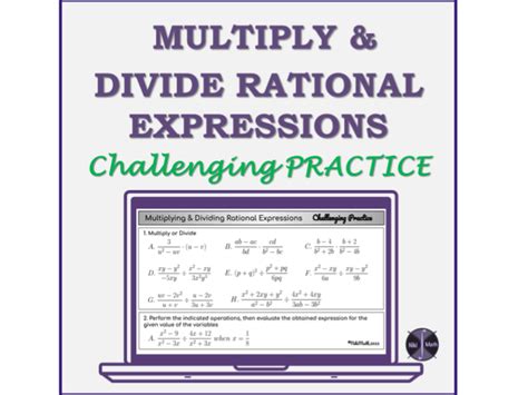 Multiply Divide Rational Expressions Challenging Practice Hw