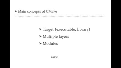 Learn CMake By Real Example Tutorial 1 Main Concepts Of CMake Target