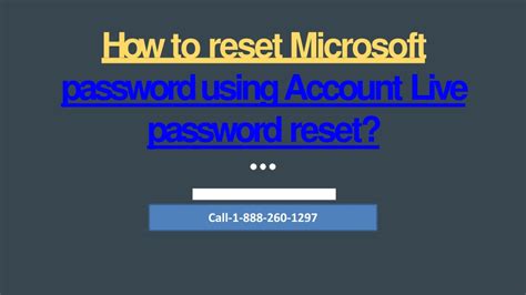PPT How To Reset Password Using Microsoft Account Live Acsr
