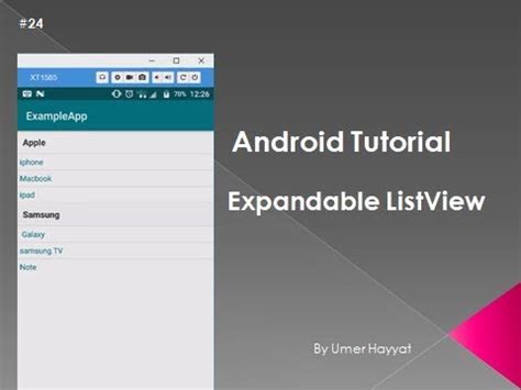 Expandable Listview Containters Listview Android Tutorial