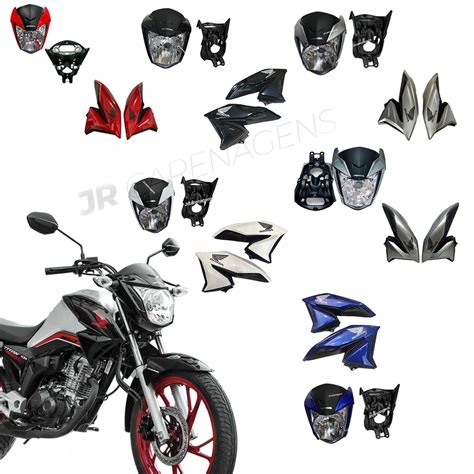KIT CARENAGEM ABAS TANQUE TITAN 160 2022 COMPLETA FRENTE COMPLETA