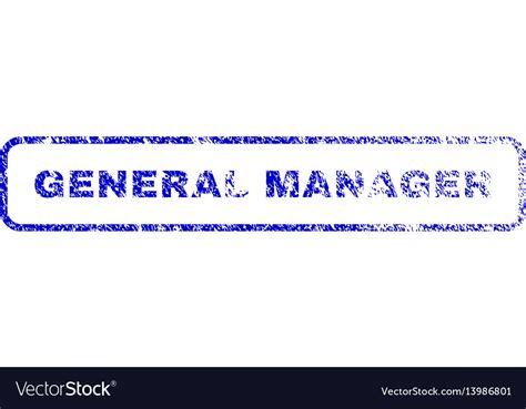 General Manager Rubber Stamp Royalty Free Vector Image