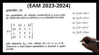 GABARITO EAM MATEMÁTICA 2023 2024 QUESTÃO 22 Doovi