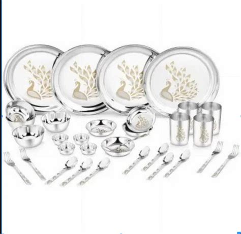 Piece Stainless Steel Lazer Dinner Set At Rs Set Ss Dinner Set