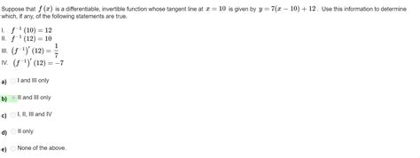 solved suppose that f x is a differentiable invertible