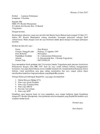 5 Contoh Surat Lamaran Kerja Di PT Yang Benar Auto Dilirik HRD