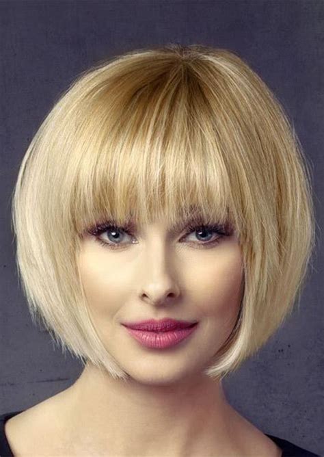 Blonde Bob Haircut With Fringe