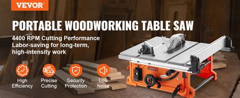 VEVOR Scie Circulaire sur Table Coupe Bois Sécurisée 625 mm 4400 tr min